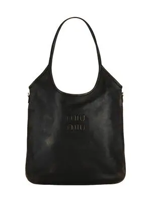 Miu Miu Raffia Tote Bag - Caffe