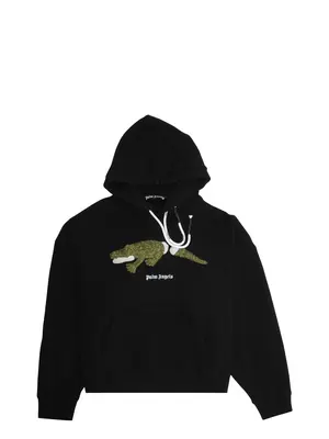 Palm Angels Croco Hoody - Black