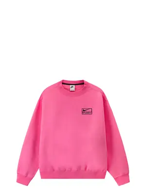 Nike X Stussy Nrg Washed Fleece Crew 'lotus - Pink