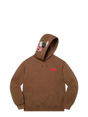 Supreme Instant High Patches Hooded Sweatshirt - Brown