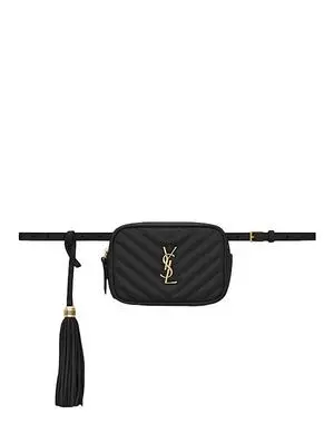 Saint Laurent Lou Belt Bag - Black Leather/gold