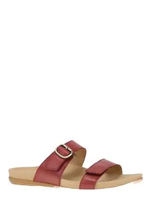 Dansko Justine Leather Slide Sandal - Cayenne Calf
