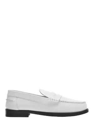 Theory City Leather Loafer - White