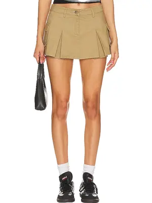 Superdown Eliza Cargo Mini Skirt - Olive Green