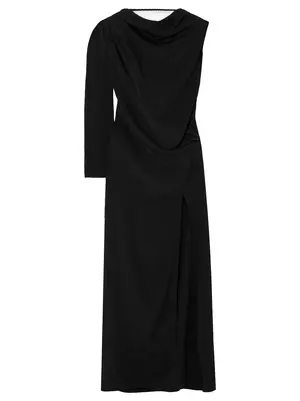 Michael Lo Sordo One-sleeve Draped Gown - Black