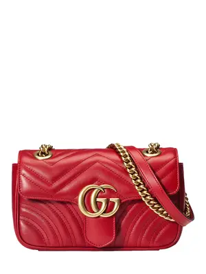 Gucci Gucci GG Marmont Matelassé Mini Bag Red