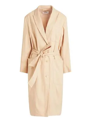 Zimmermann Belted Linen-blend Twill Coat - Beige