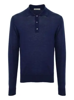 Corneliani Fine-knit Polo Shirt - Blue