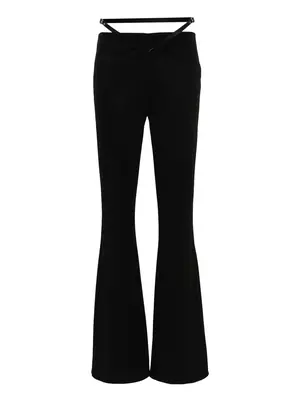 COURREGES Belted Bootcut Trousers - Black