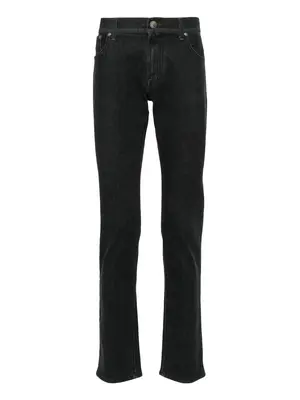 Corneliani Mid-rise Tapered Jeans - Grey