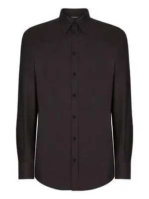 Dolce & Gabbana Micro Polka-dot Shirt - Black