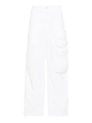 TEN C Crinkled Cargo Trousers - White