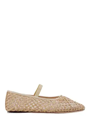 LOEFFLER RANDALL Leonie Raffia Ballerinas - Neutrals