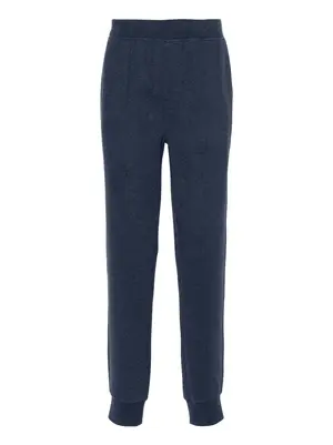 Corneliani Mélange-effect Track Pants - Blue