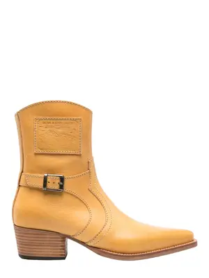 Dsquared2 60mm Leather Ankle Boots - Yellow