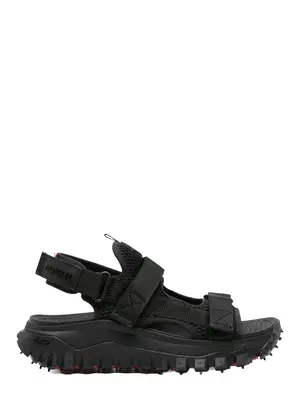 Moncler Vela Logo-patch Sandals - Black