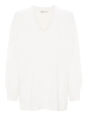 MODES V-neck Fine-knit Jumper - Neutrals