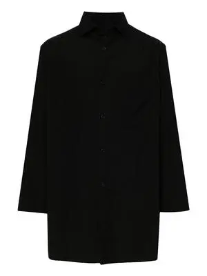 Yohji Yamamoto Cotton Poplin Shirt - Black