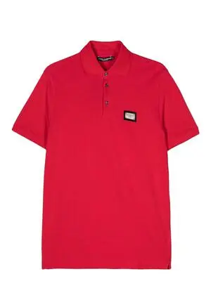 Dolce & Gabbana Logo-plaque Polo Shirt - Red