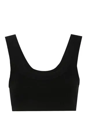 ALEXANDER WANG Embossed-Logo Cropped Tank Top