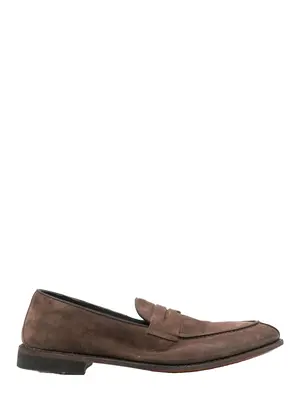 ALBERTO FASCIANI Homer Suede Loafers - Brown