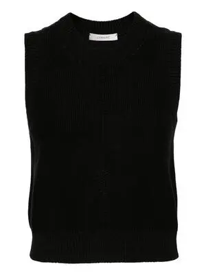 LEMAIRE Sleeveless Cropped Vest - Black