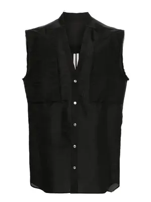Rick Owens Raw-cut Detailing Vest - Black