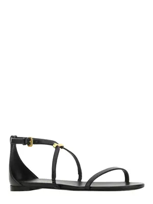 Alexander McQueen Ankle-strap Leather Sandals - Black