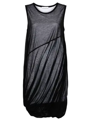 Helmut Lang Bubble Sheer-overlay Dress - Black