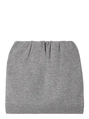 SASUPHI Ruched Cashmere Mini Skirt