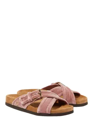 Valentino Garavani Valentino Garavani Fussfriend Velvet Sandals Pink