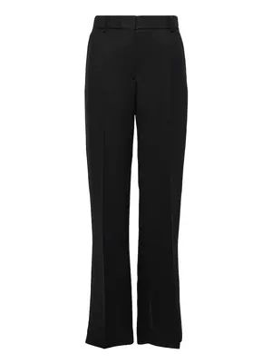 TOTEME Mid-rise Straight Leg Trousers - Black
