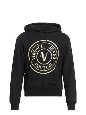 Versace Sweatshirt With Metallic Print - Black