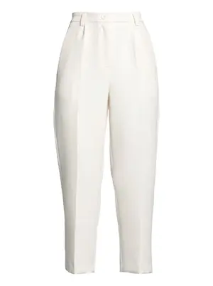 VICOLO Straight-leg Cropped Pants - White