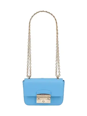 Furla Calfskin Shoulder Bag - Blue