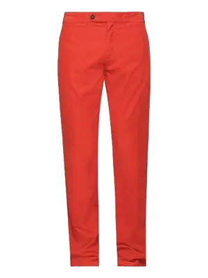 Massimo Alba Cotton Corduroy Pants - Tomato Red
