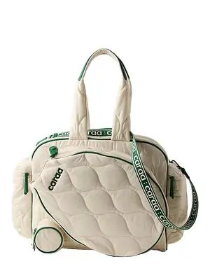 CARAA Caraa Quilted Tennis Duffle Ivory Kelly