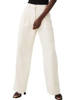 French Connection French Connection Harrie Wide Leg Suiting Pants Classic Cream