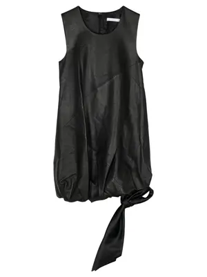 HELMUT LANG Helmut Lang Leather Puffball Mini Dress