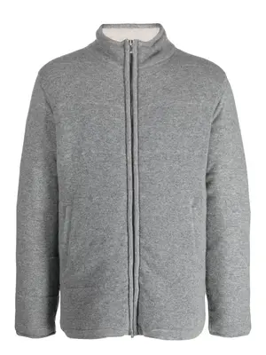 N.peal Zip-up Cashmere Padded Jacket - Grey