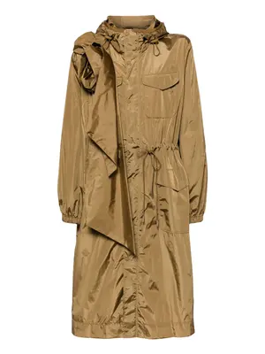 Simone Rocha Rose-appliqué Utility Parka - Brown