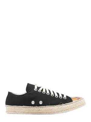 MAGLIANO Braided-sole Canvas Sneakers - Black