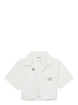 MUSIUM DIV. Logo-appliqué Layered Top - White