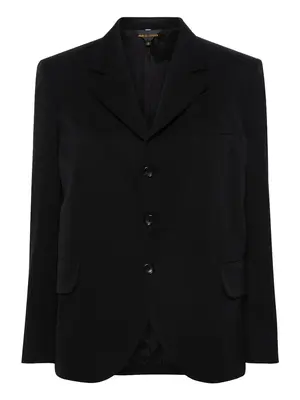 Comme Des Garçons Single-breasted Wool Blazer - Black