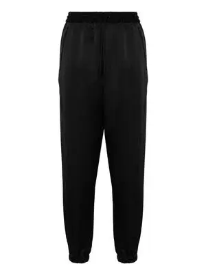 Y3 Logo-print Seersucker Track Pants - Black