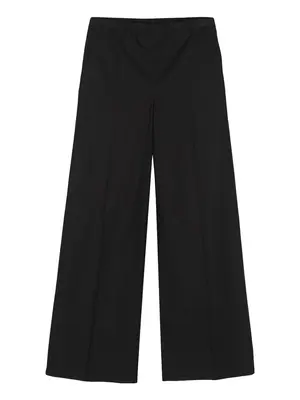 Moncler Elasticated-waist Wide-leg Trousers - Black