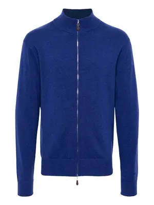 N.peal Knightsbridge Zip-up Cardigan - Blue