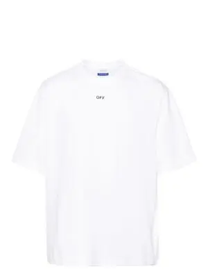 Off-White Logo-print Cotton T-shirt - White