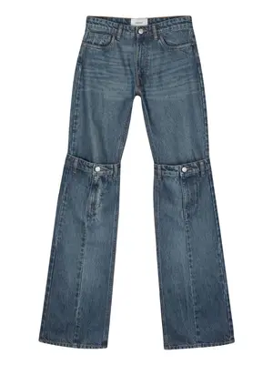Coperni Layered Cotton Denim Jeans - Blue