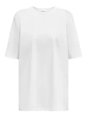 12 STOREEZ Crew-neck Cotton T-shirt - White
